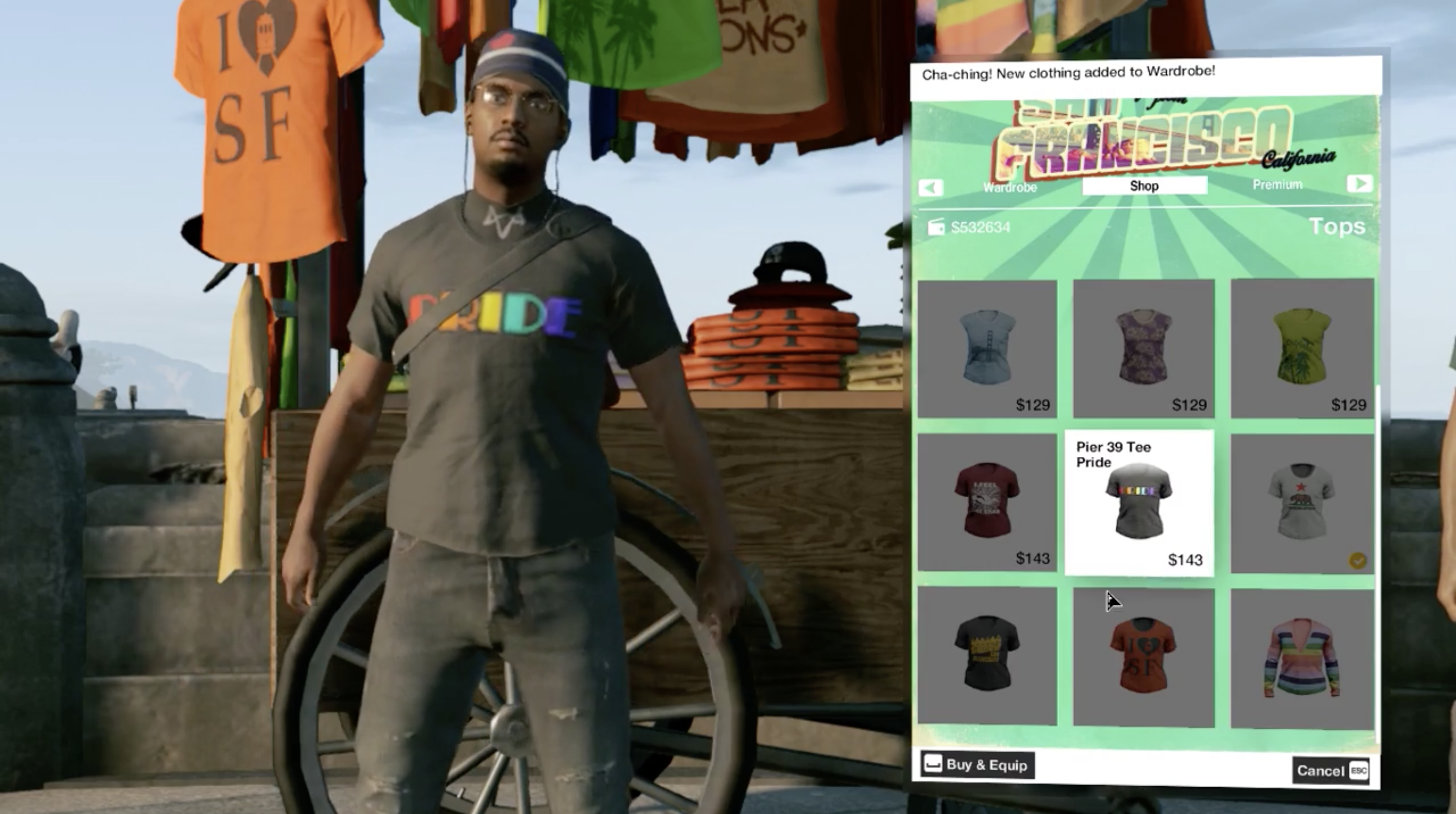 Pride Shirt in Watch Dogs 2 – LGBTQ Video Game Archive